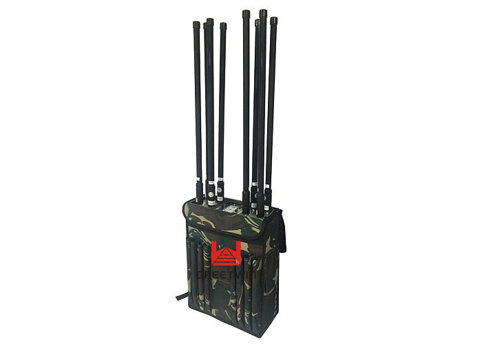 Tactical RCIED Manpack High Frequency Jammer 360 Degree Protection Area ...